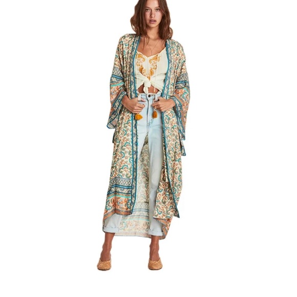 Jackets & Coats | Beautiful Robe Coverup Kapkin Bohemian Boho Kaftan ...